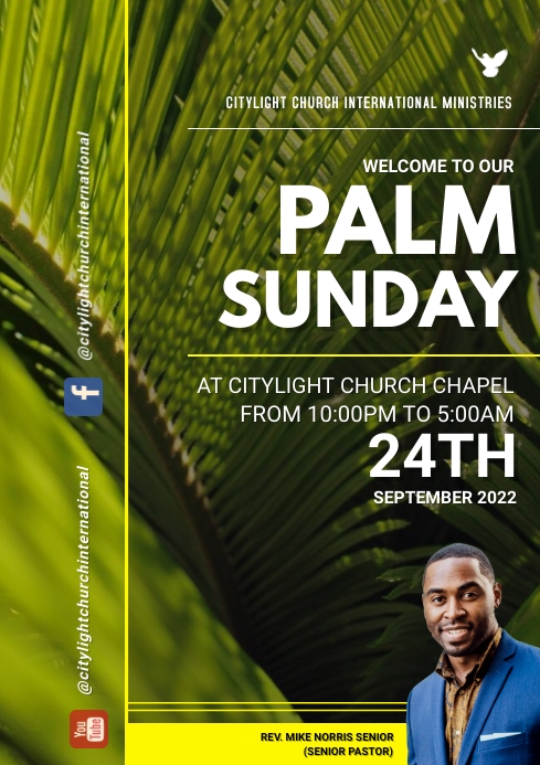 Copy of palm sunday flyer template | PosterMyWall