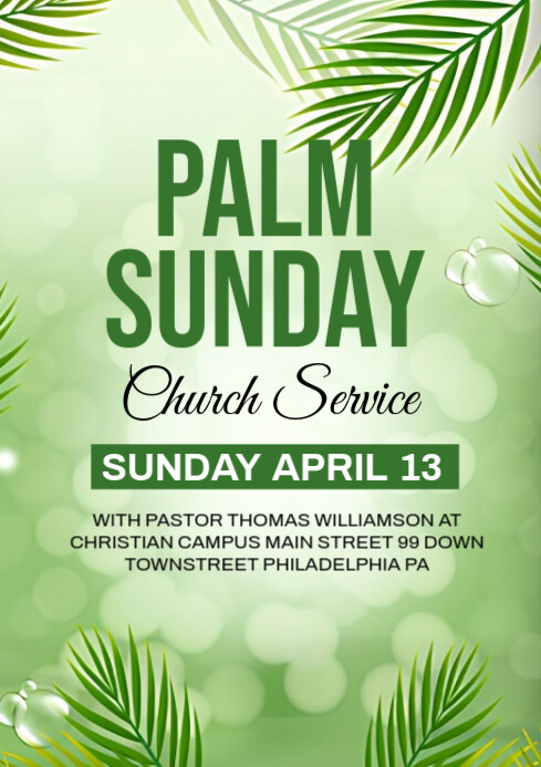 Palm Sunday Post A4 Template | PosterMyWall