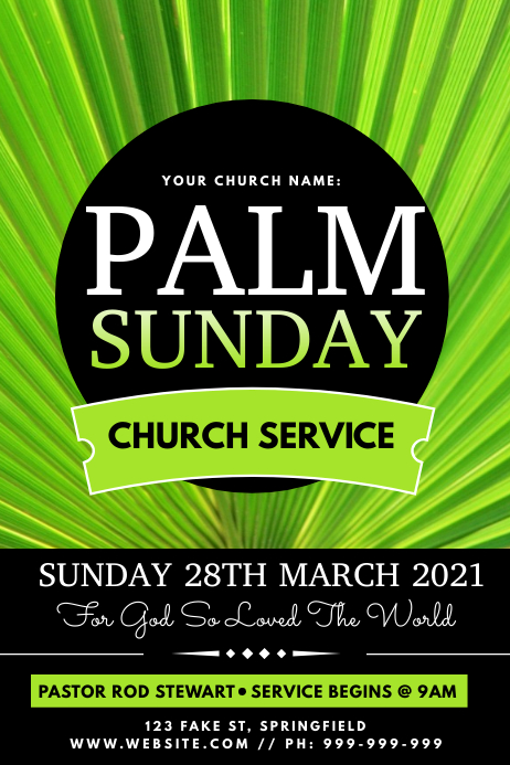 Palm Sunday Poster Template | PosterMyWall