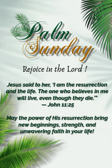 Palm Sunday poster Template | PosterMyWall