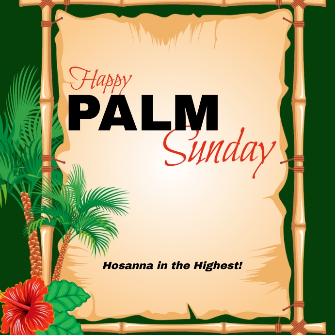 Plantilla de Palm sunday template | PosterMyWall