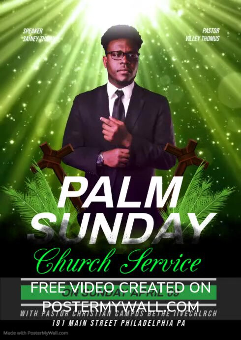 Palm sunday video Template | PosterMyWall