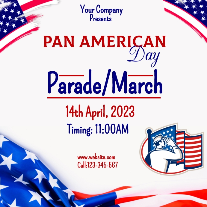 pan american day parade event invitation (1) Template | PosterMyWall