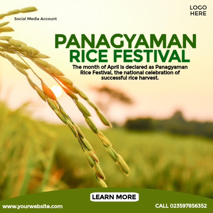 Copy of Panagyaman Rice Festival | PosterMyWall