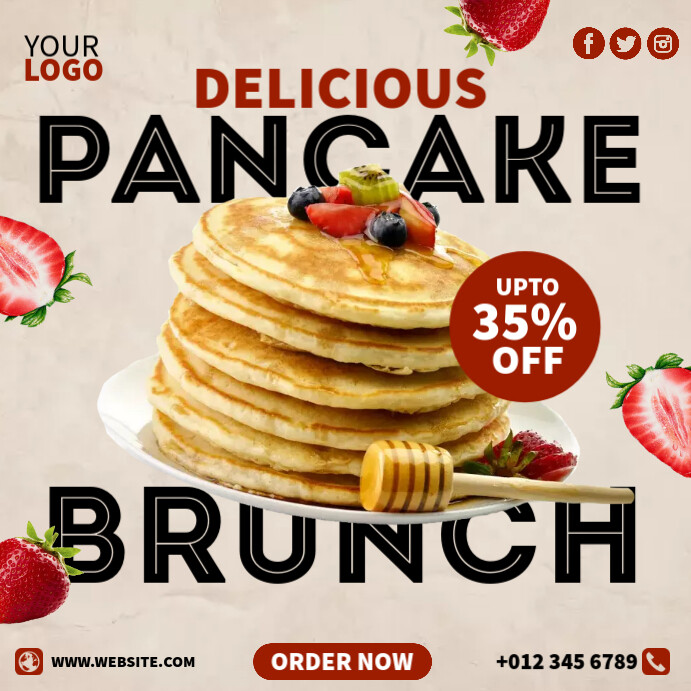 Pancake Ads Template | PosterMyWall