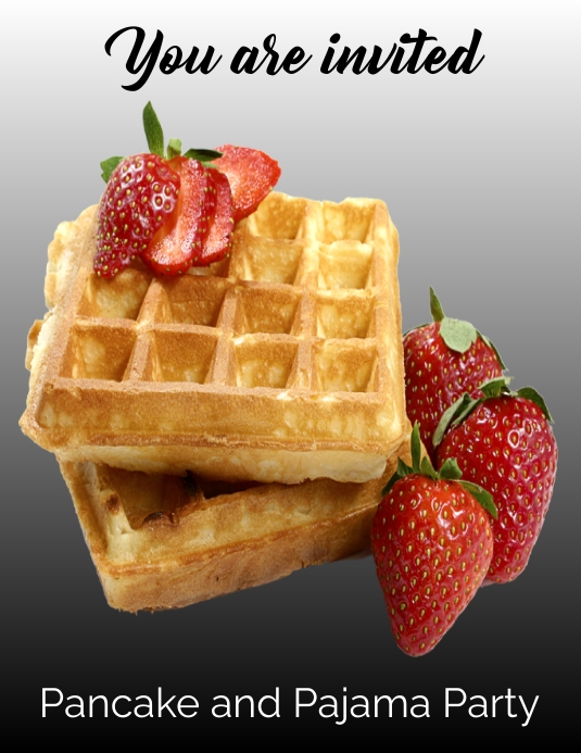 pancake and pajama party Template | PosterMyWall