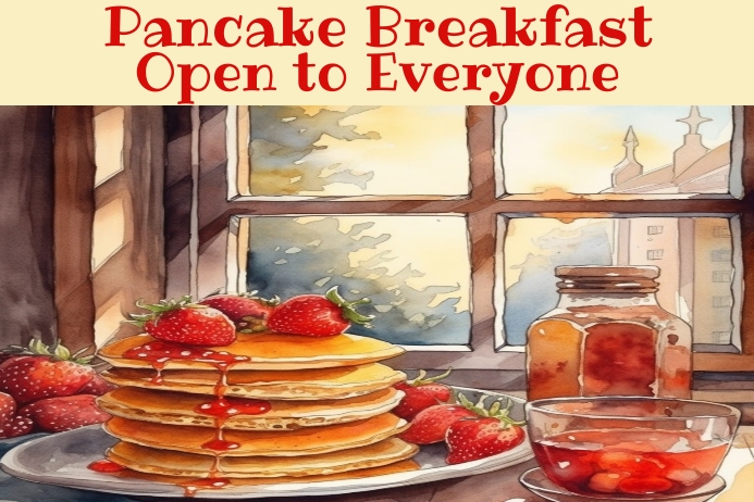 Pancake Breakfast Banner 4x6 Feet Template | PosterMyWall