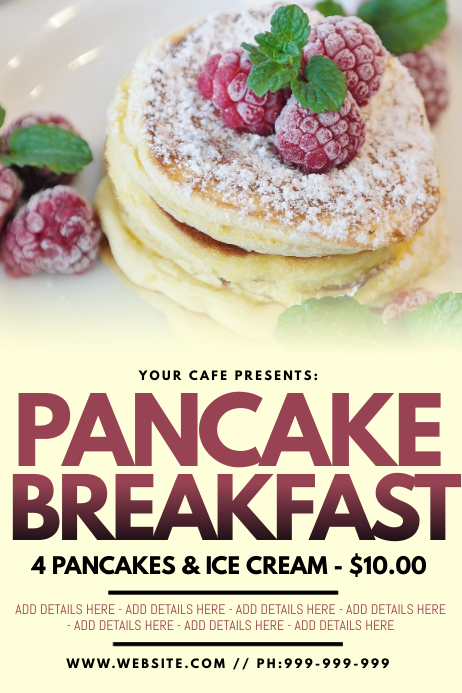 Pancake Breakfast Poster Template | PosterMyWall