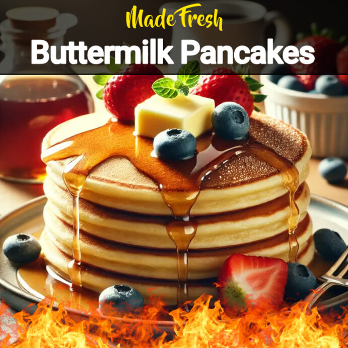 Plantilla de Pancakes Breakfast Combo Instagram Food Promo | PosterMyWall