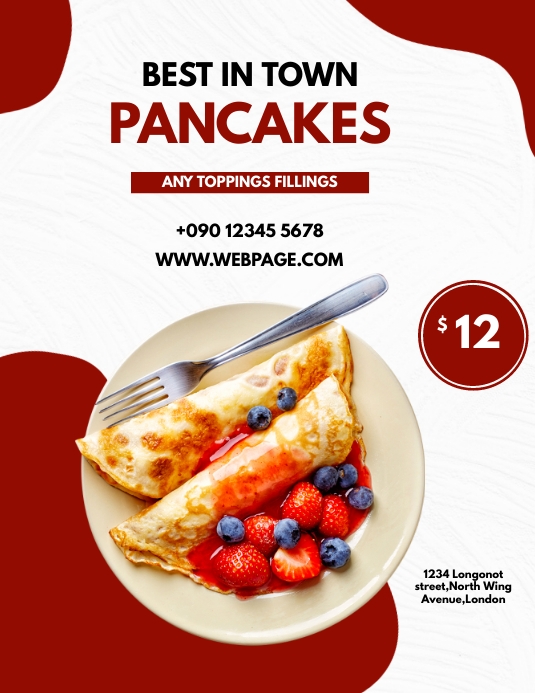 PANCAKES FLYER Template | PosterMyWall