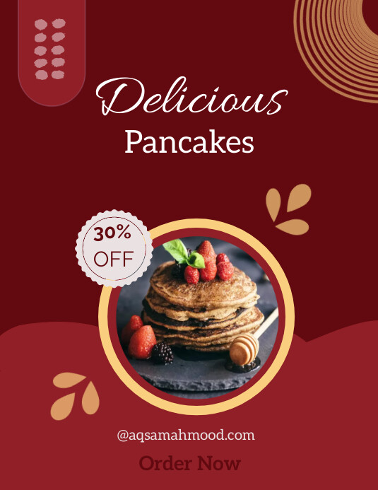 Pancakes flyer template | PosterMyWall