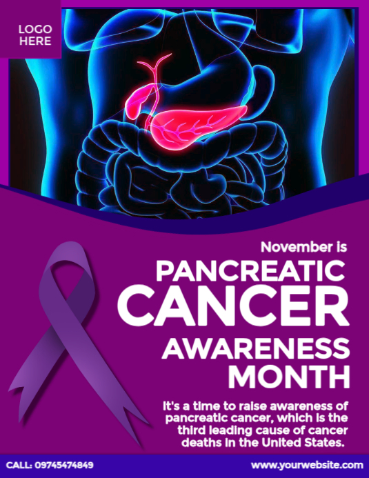 Plantilla de Pancreatic Cancer Awareness Month Flyer | PosterMyWall