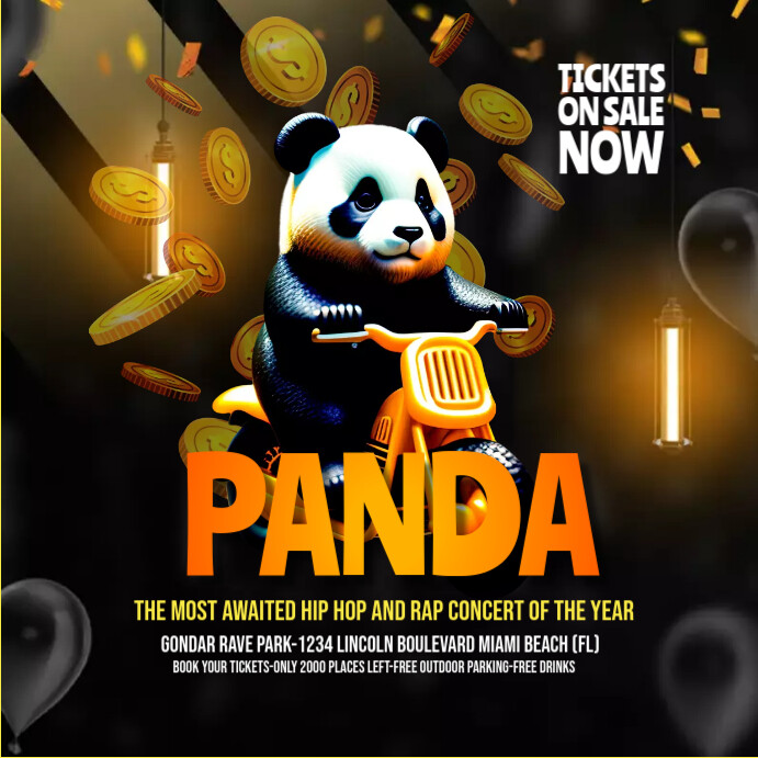 Copy of Panda Party | PosterMyWall