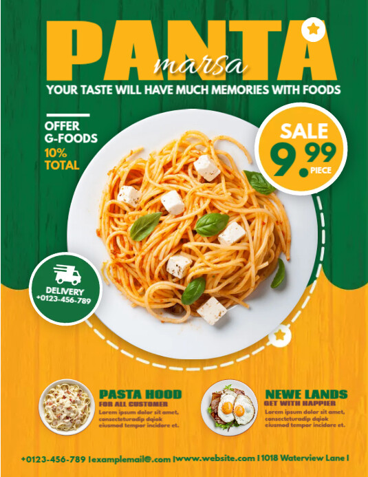 Panta Pasta Marsa Ads Template | PosterMyWall