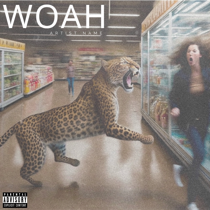 Copy of Panther Chasing Woman in Store Album Cover | PosterMyWall