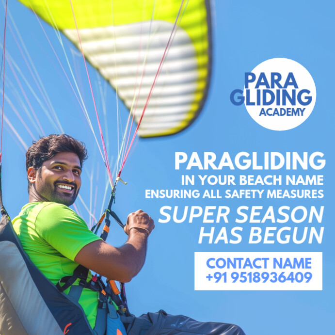 Paragliding in Goa Post Template | PosterMyWall