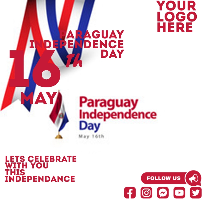 Paraguay independence day Template | PosterMyWall