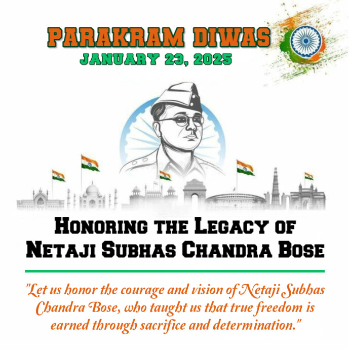 Parakram Diwas celebration Template | PosterMyWall
