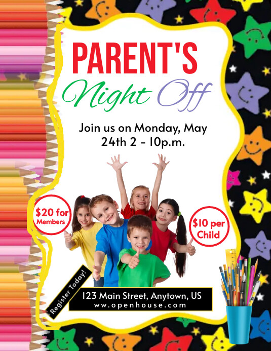 Copy of Parent's Night Off | PosterMyWall