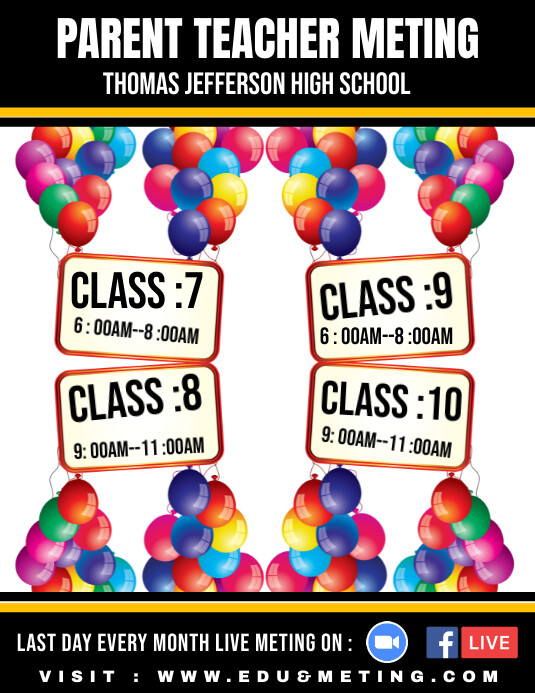 Copy of parent and teacher meeting flyer | PosterMyWall