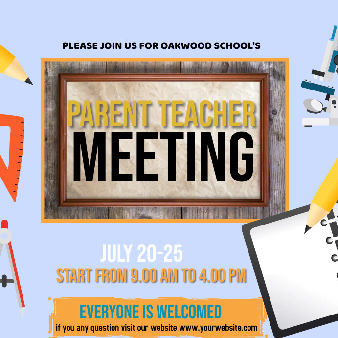 Copy of parent night teacher meeting | PosterMyWall