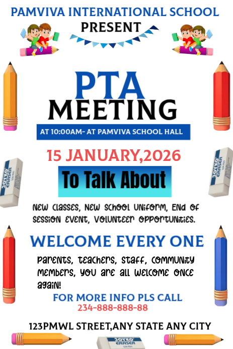 Copy of Parent teacher meeting flyer | PosterMyWall