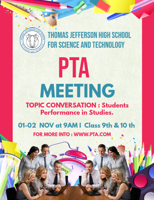parent teacher meeting flyer Template | PosterMyWall
