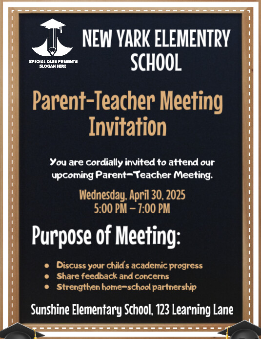 Copy of parent teacher meeting flyer | PosterMyWall