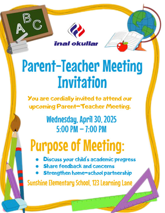 Copy of parent teacher meeting flyer | PosterMyWall