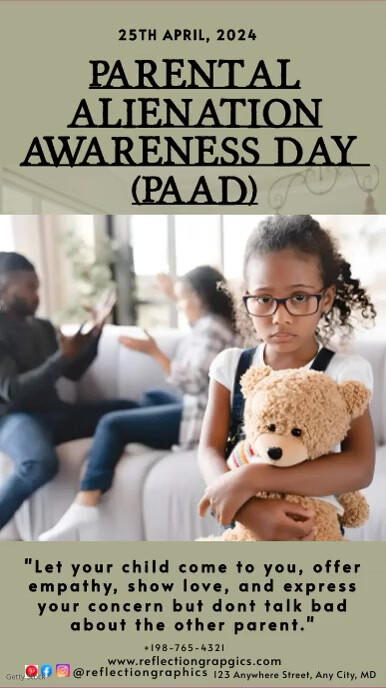 Parental Alienation Awareness Day (PAAD) Temp Template | PosterMyWall