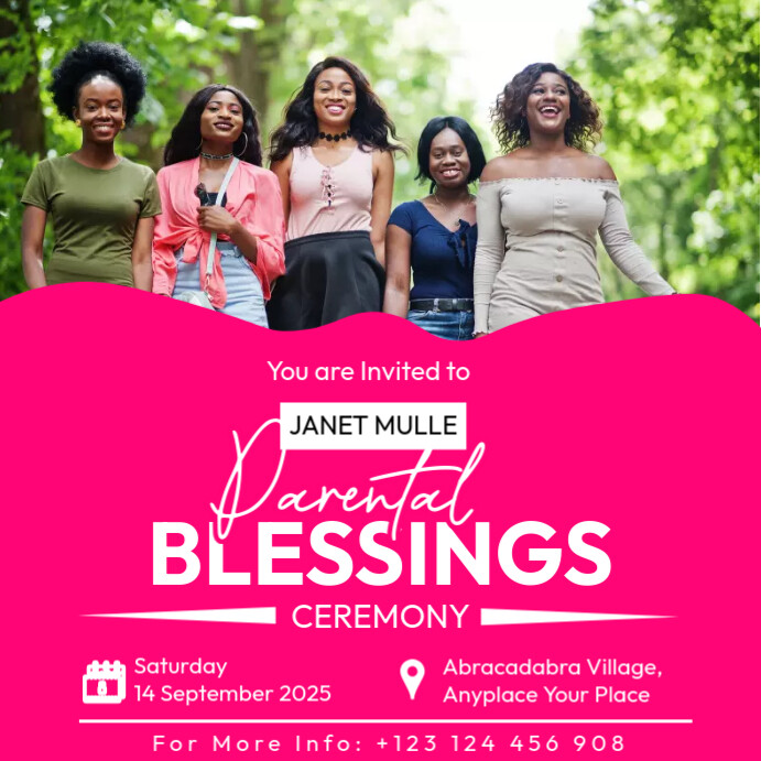 Parental Blessing ceremony event poster Template | PosterMyWall