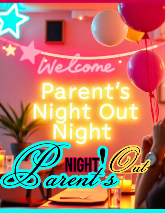 Parents' Night Out Template | PosterMyWall