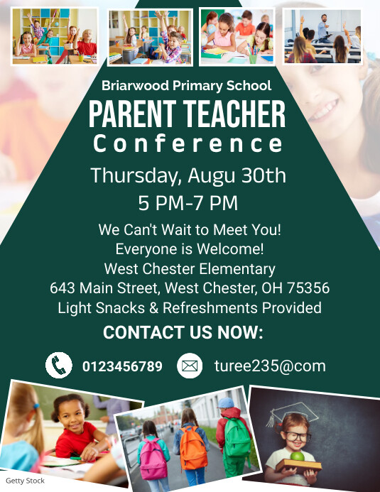 parents and teachers conference flyer Template | PosterMyWall