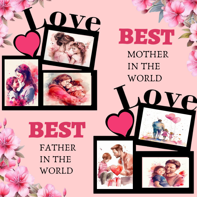 Parents anniversary frame Templat | PosterMyWall