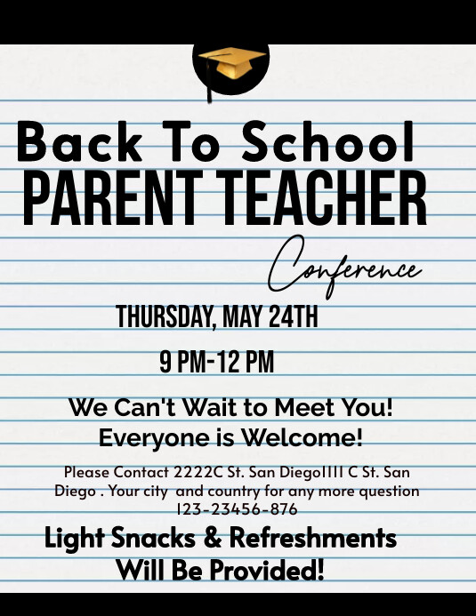 Parents Night , parents meeting ,graduation a Template | PosterMyWall