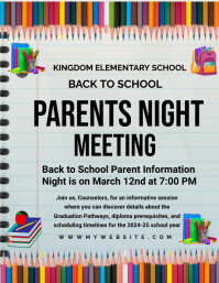 parent teacher meeting flyer Template | PosterMyWall