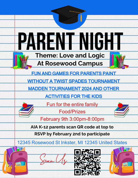 Parents night flyers Template | PosterMyWall