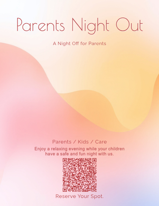 Parents Night Out Community Flyer Template | PosterMyWall