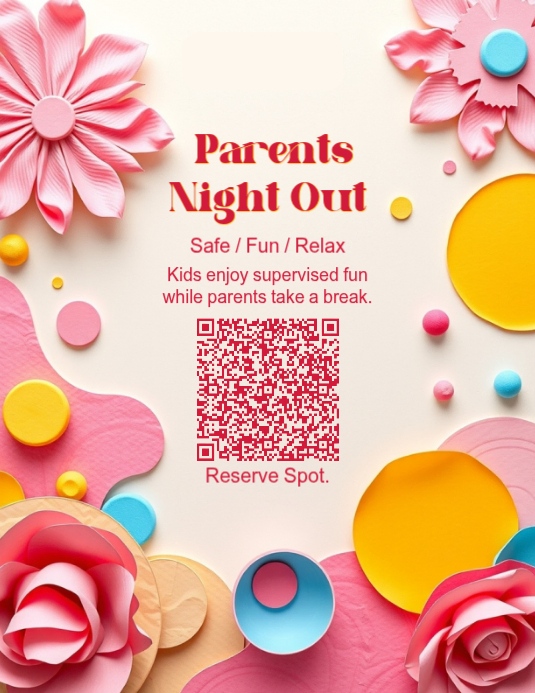 Parents Night Out Flyer Design – Family Event Template | PosterMyWall