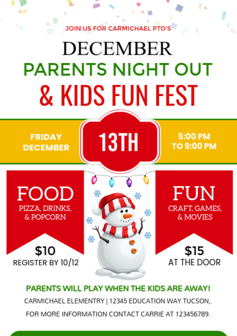 Parents Night Out Flyer Template | PosterMyWall