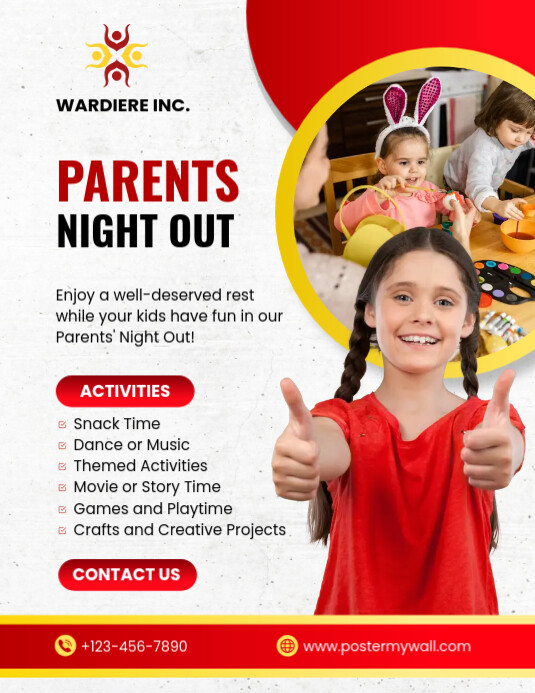 Copy of parents night out template | PosterMyWall
