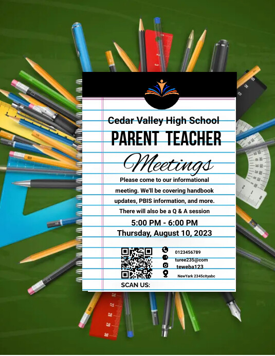 Parents teacher meeting event flyers Template | PosterMyWall