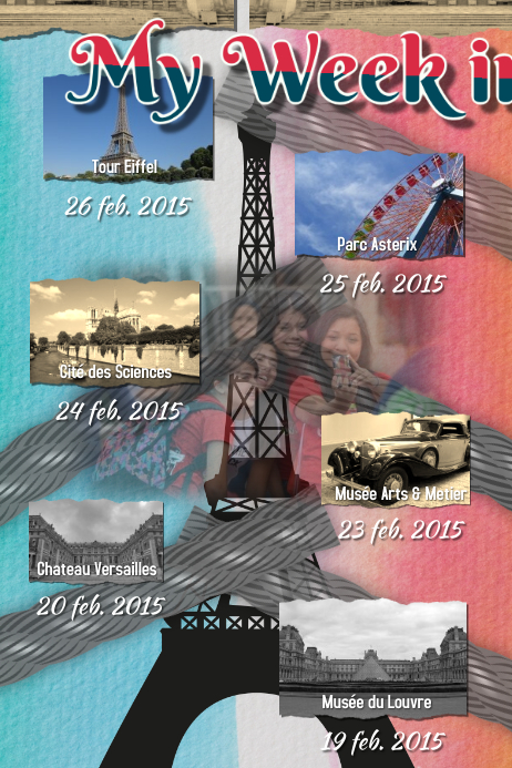 Carte postal Paris Template | PosterMyWall