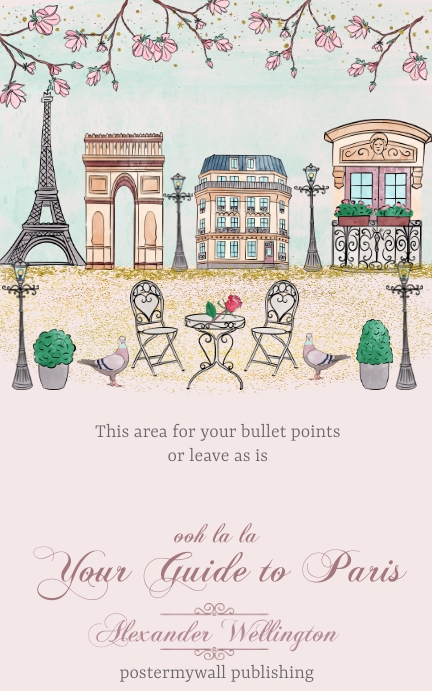 Paris Travel Guide Kindle Book Cover Template | PosterMyWall