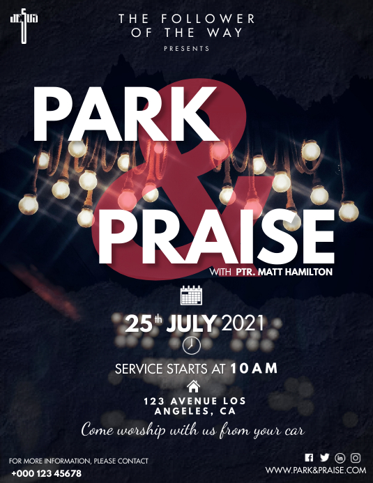 Park & Praise Flyer Template | PosterMyWall