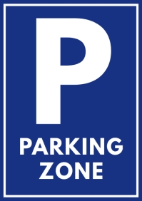 Blue Parking Sign Car Template | PosterMyWall