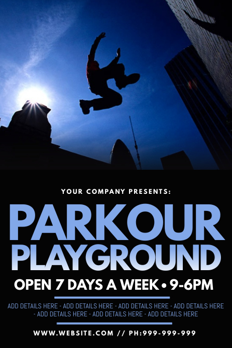 Parkor Playground Poster Template | PosterMyWall