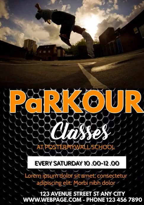 Parkour Classes Flyer Templat (2) Template | PosterMyWall