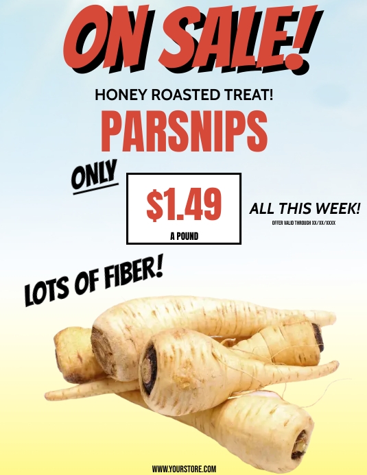 PARSNIPS SALE Template | PosterMyWall