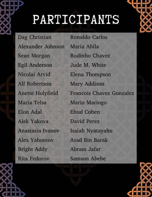 Participants List Template | PosterMyWall